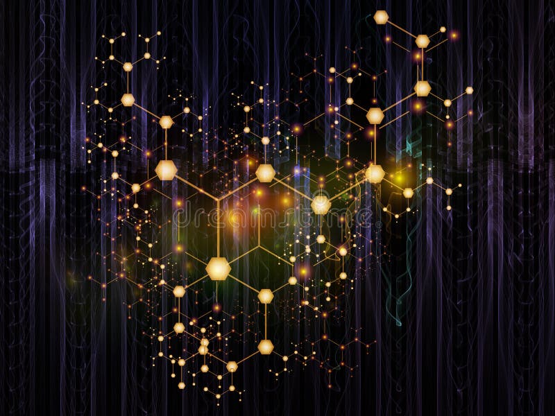 Space Molecule stock illustration. Illustration of space - 171157211