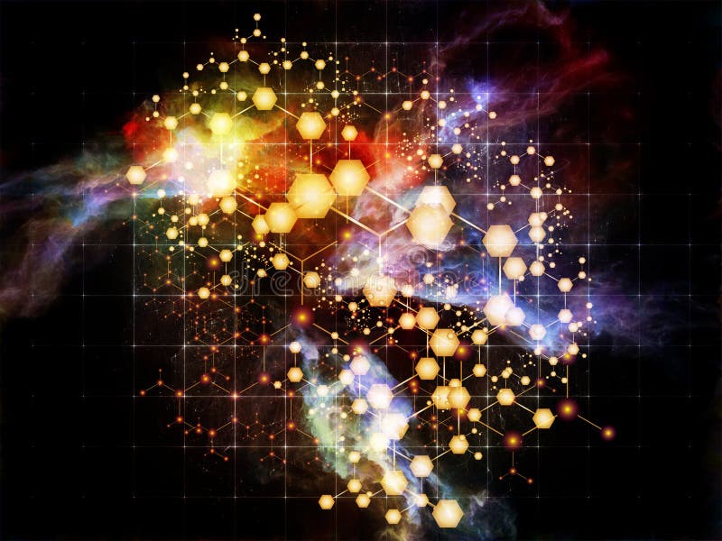 Space Molecule stock illustration. Illustration of nanotechnology ...