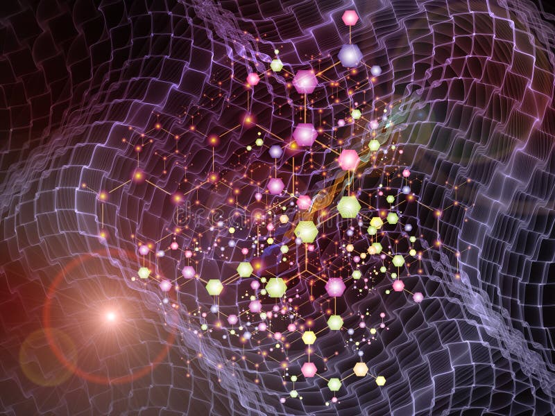 Space Molecule stock illustration. Illustration of nanotechnology ...