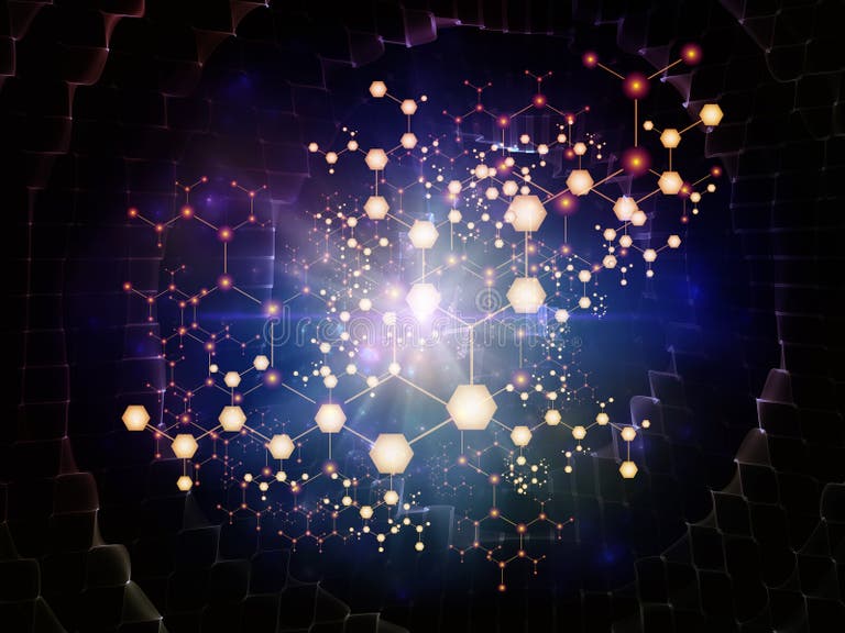 Space Molecule stock illustration. Illustration of quantum - 174878649