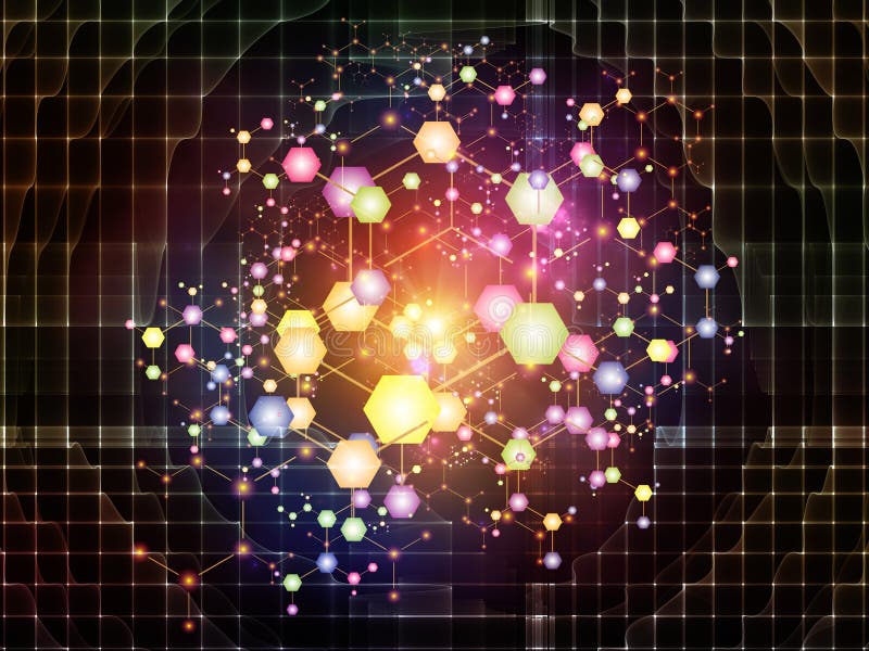 Space Molecule stock illustration. Illustration of quantum - 177164574