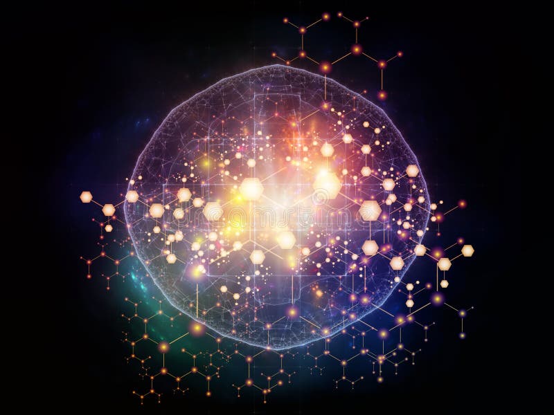 Space Molecule stock illustration. Illustration of technology - 178003652