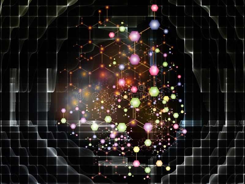 Space Molecule stock illustration. Illustration of physics - 191634650