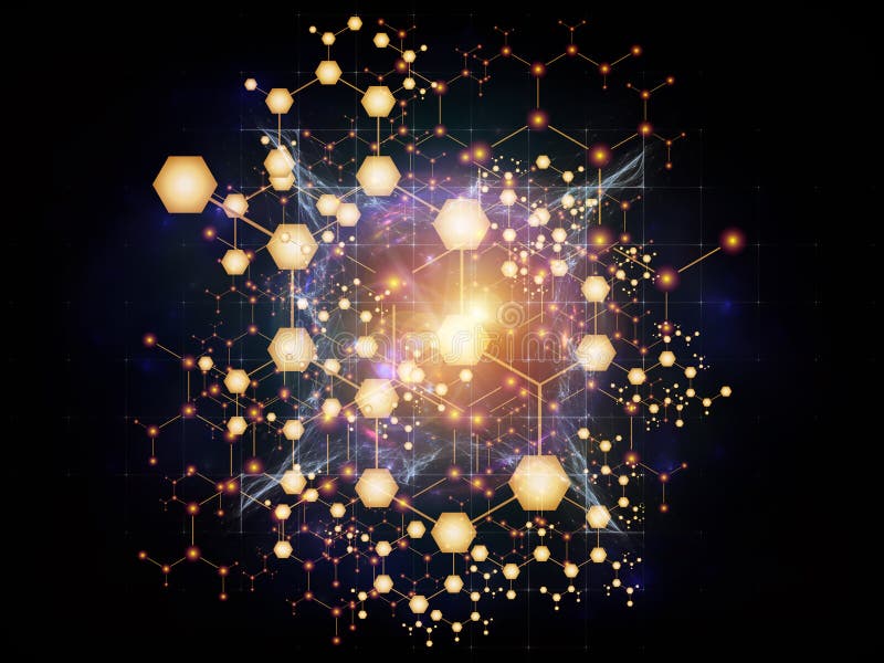 Space Molecule stock illustration. Illustration of physics - 191634650