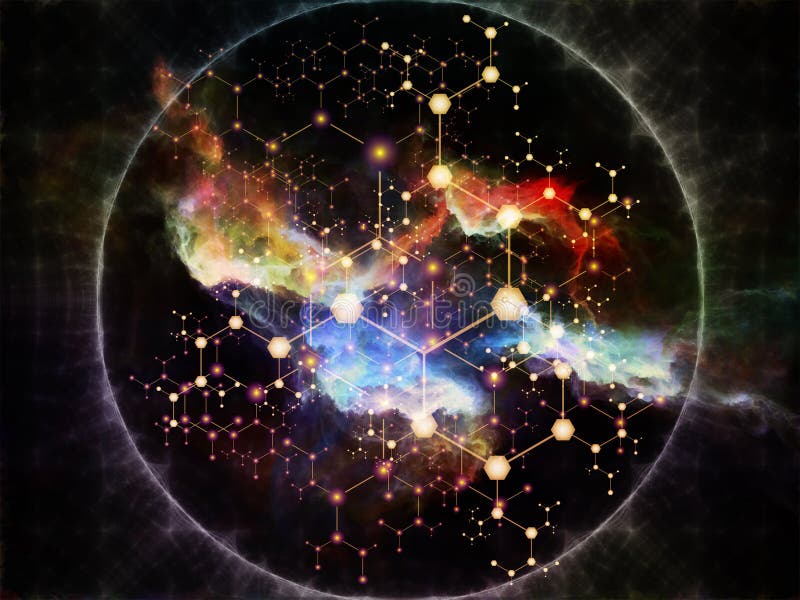 Space Molecule stock illustration. Illustration of crystal - 187696646