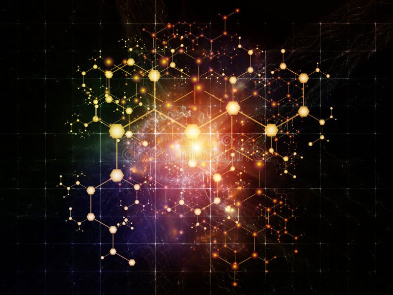 Space Molecule stock illustration. Illustration of concept - 187696657