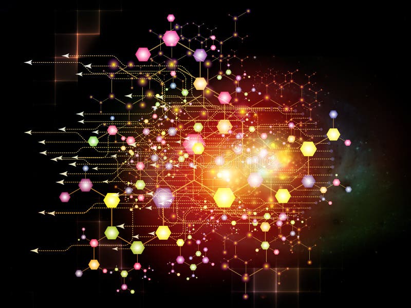 Space Molecule stock illustration. Illustration of physics - 191634650