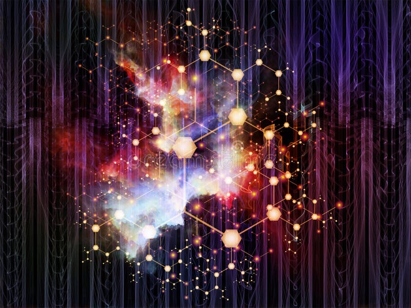 Space Molecule stock illustration. Illustration of physics - 191634650