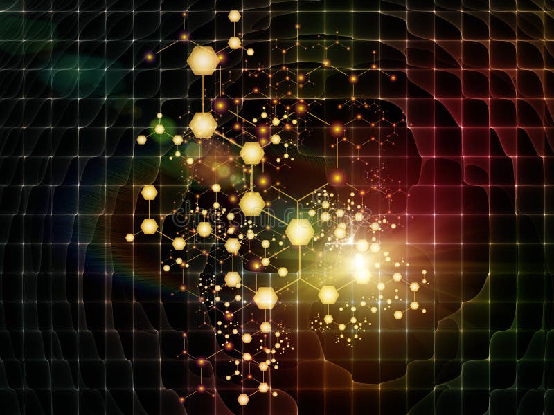 Space Molecule stock illustration. Illustration of physics - 191634650