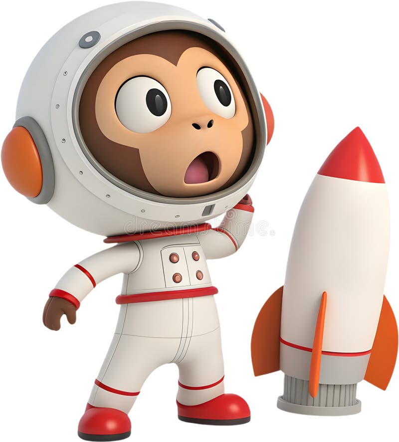 Space Monkey Retro Poster Stylization Stock Vector - Illustration of ...