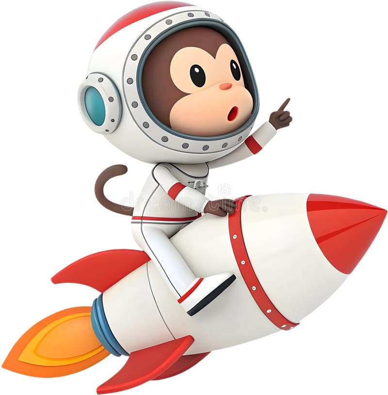 Space Monkey Retro Poster Stylization Stock Vector - Illustration of ...