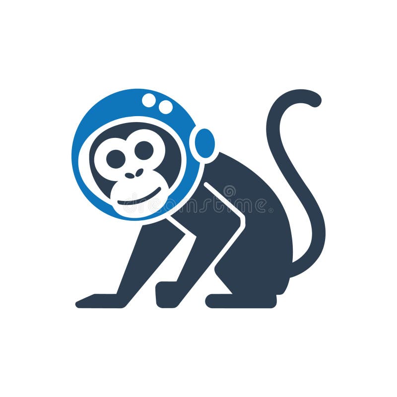 Space Monkey Icon stock vector. Illustration of sign - 373775488