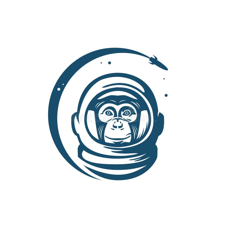 Space Monkey Retro Poster Stylization Stock Vector - Illustration of ...