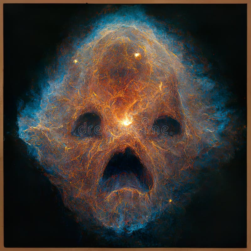 Nebula in the Form of an Eye in Red Colors Stock Illustration ...