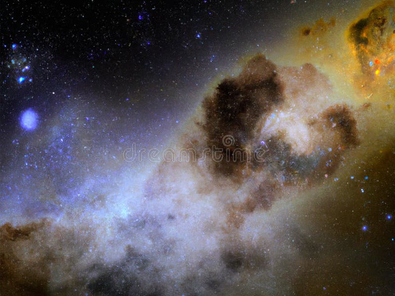 Space Nebula. Panoramic View of the Cosmos with Constellations of Stars ...