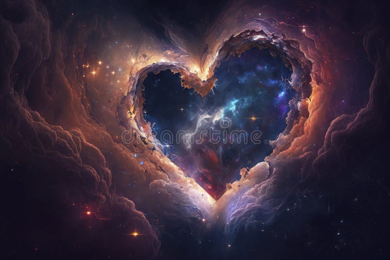 Space Heart Nebula Stock Illustrations – 836 Space Heart Nebula Stock ...