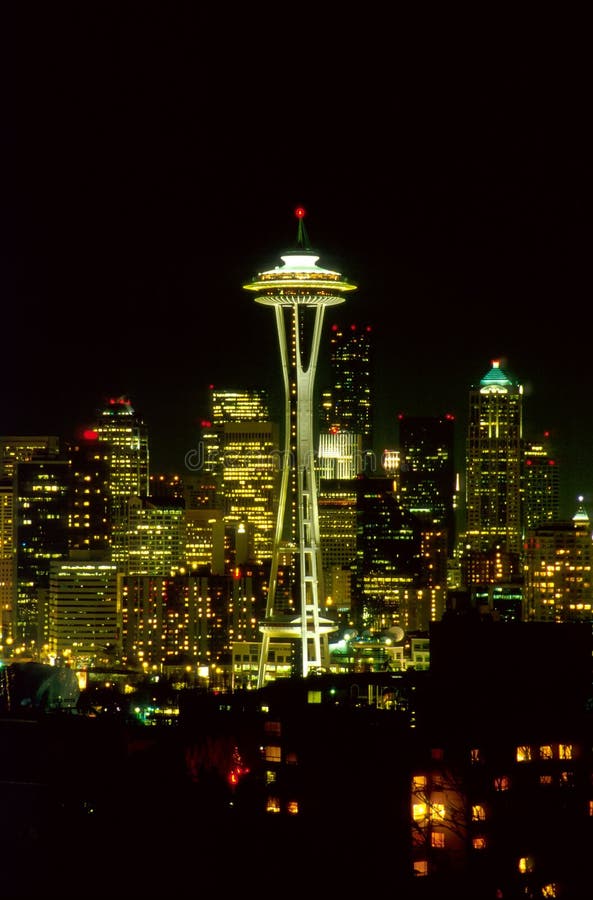 Space Needle stock image. Image of water, space, blue - 22092923