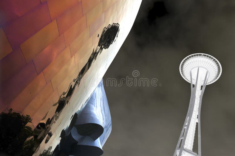 Space Needle Abstract. Seattle, Washington. Editorial Image - Image of ...