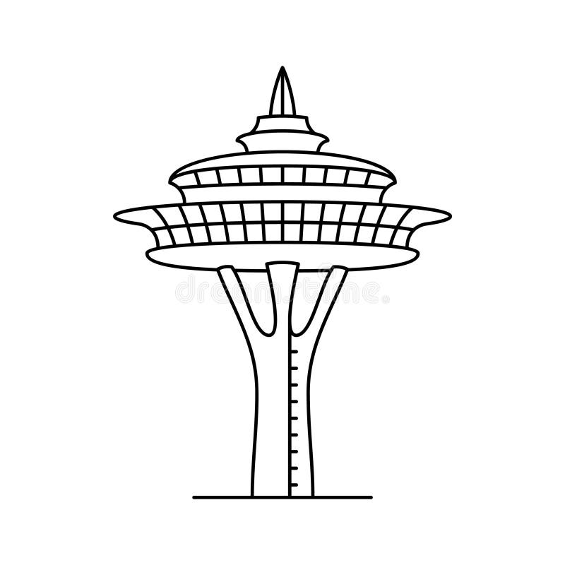 Space Needle stock illustration. Illustration of landmark - 331460357