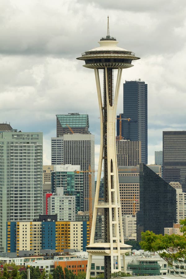 Space Needle and Other Buildings of Seattle Skyline Editorial ...