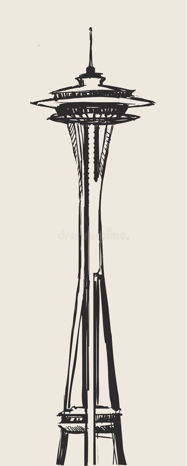 Seattle Space Needle Stock Illustrations – 207 Seattle Space Needle ...