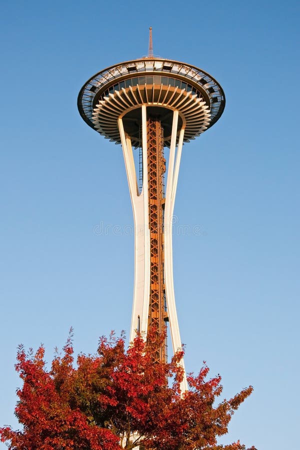 Space Needle in Seattle during the Sunset Editorial Photo - Image of ...