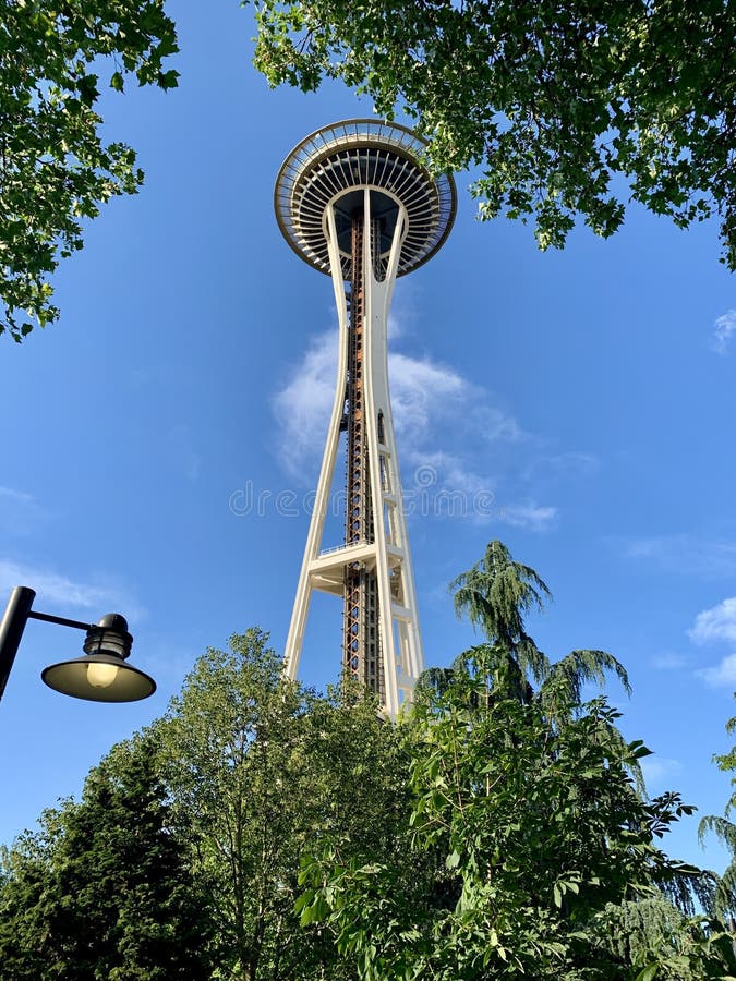 Space Needle in Seattle Bottom View Editorial Stock Photo - Image of ...