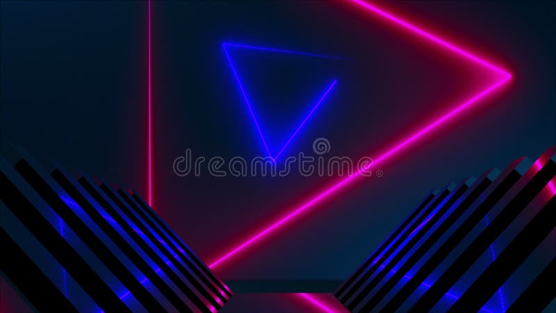 Space Neon Composition, Computer Generated. 3d Rendering of Virtual ...