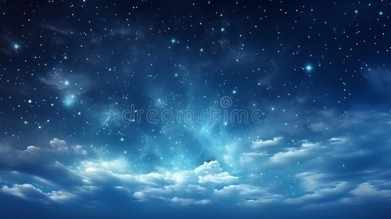 Space Night Sky with Cloud and Star, Abstract Background Stock ...