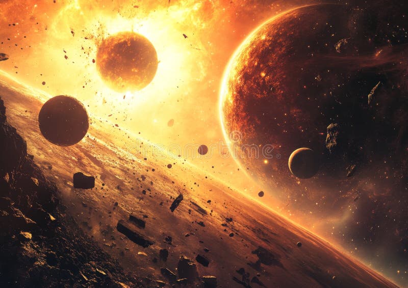 Space Objects and the Solar System. Source: Stock Photo - Image of ...