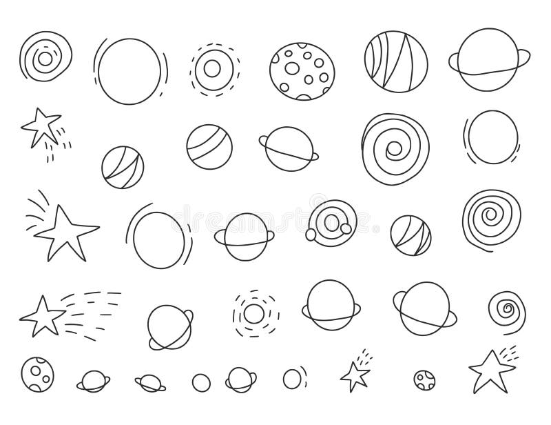 Space Objects and Symbols Set. Vector Illustration Stock Vector ...