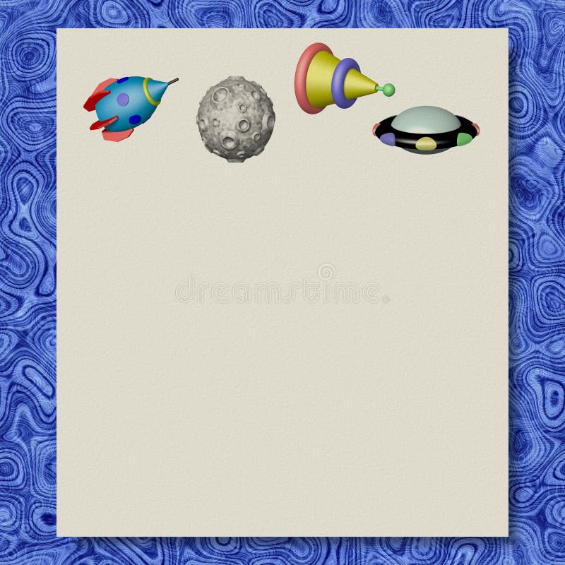 Solar System Border Writing Paper