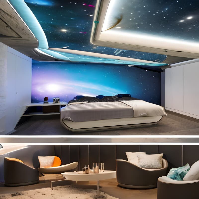 Space Odyssey Bedroom: a Futuristic Space-themed Bedroom with a Rocket ...
