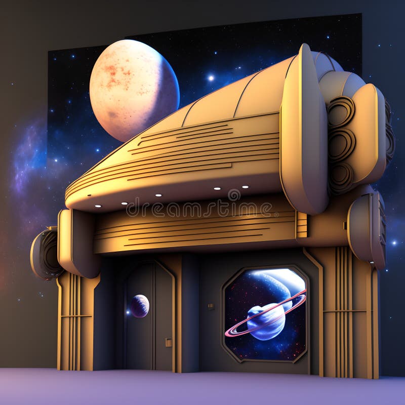 Space Opera Theater, Generative AI Illustration Stock Illustration ...