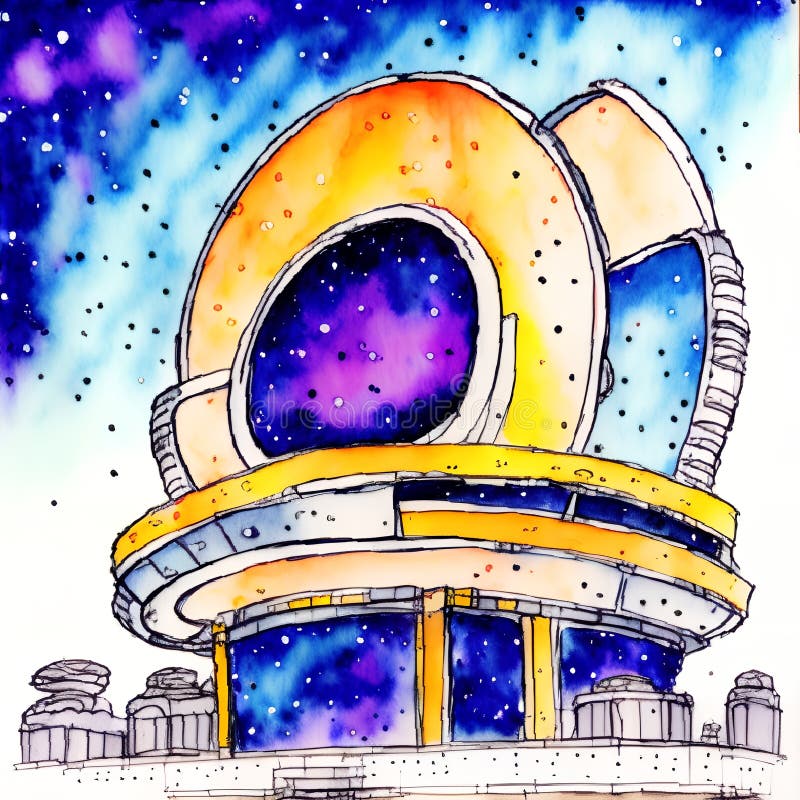 Space Opera Theater, Generative AI Illustration Stock Illustration ...