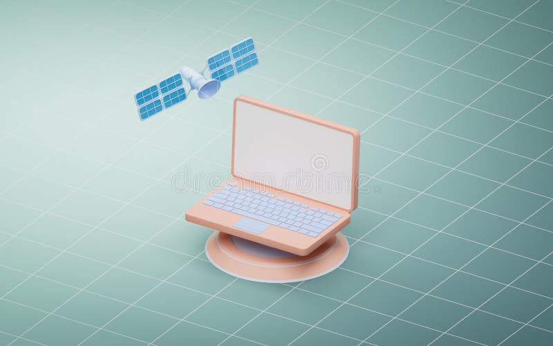 Space Orbital Satellite, Aerospace and Communications Concept, 3d ...