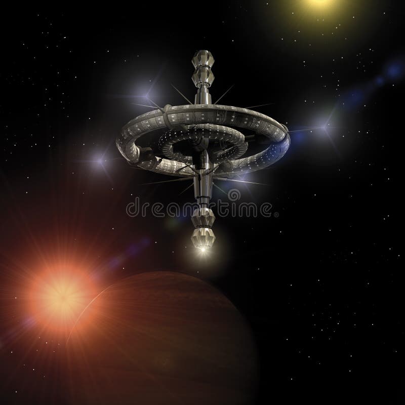 Space orbital station stock photo. Illustration of planet - 13715262