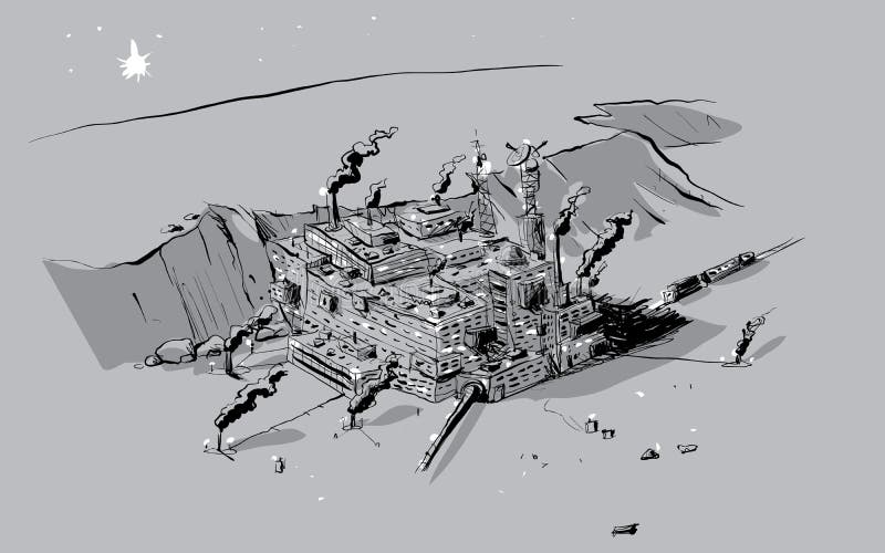 Space Outpost stock illustration. Illustration of exploration - 22536328