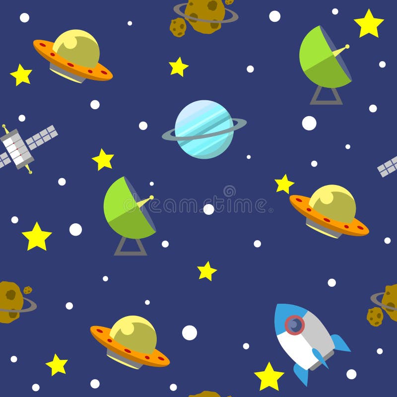 Space Pattern Illustration 02 Stock Illustration - Illustration of ...