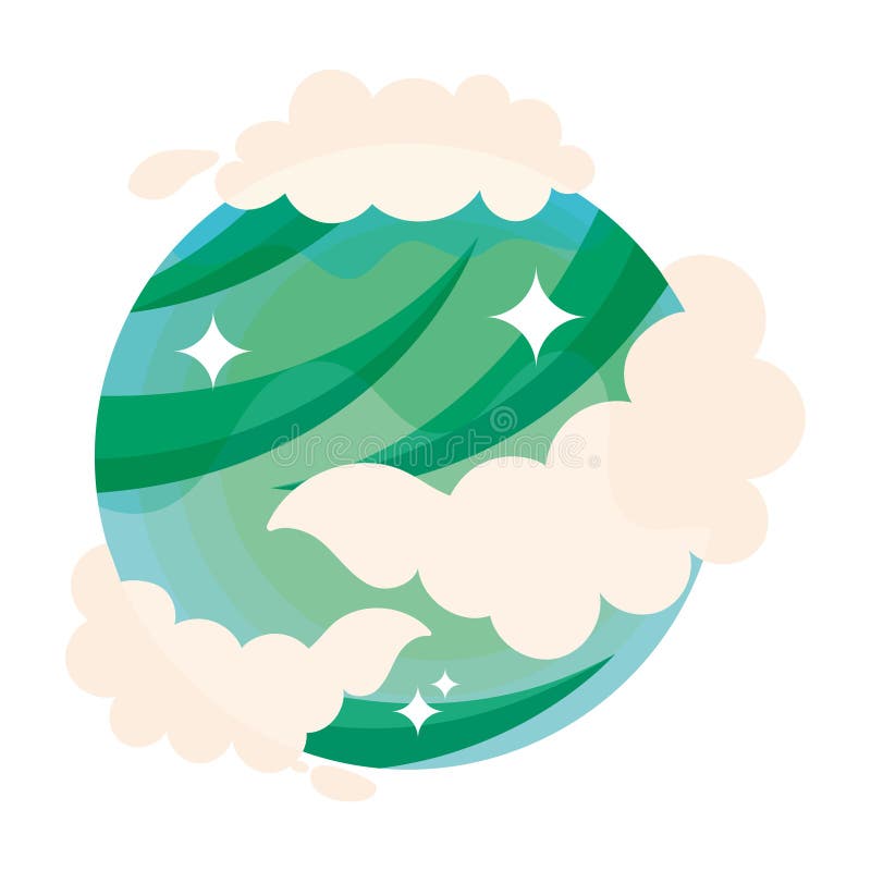 Space planet with clouds stock vector. Illustration of universe - 357593268