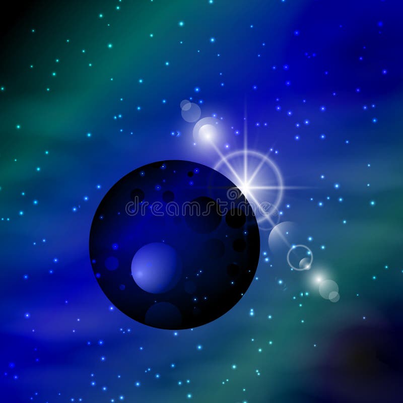 Space . Planet Light. Illustration Stock Vector - Illustration of ...