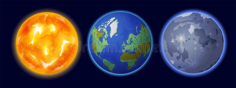 Earth Rotation Design stock vector. Illustration of solar - 225881664
