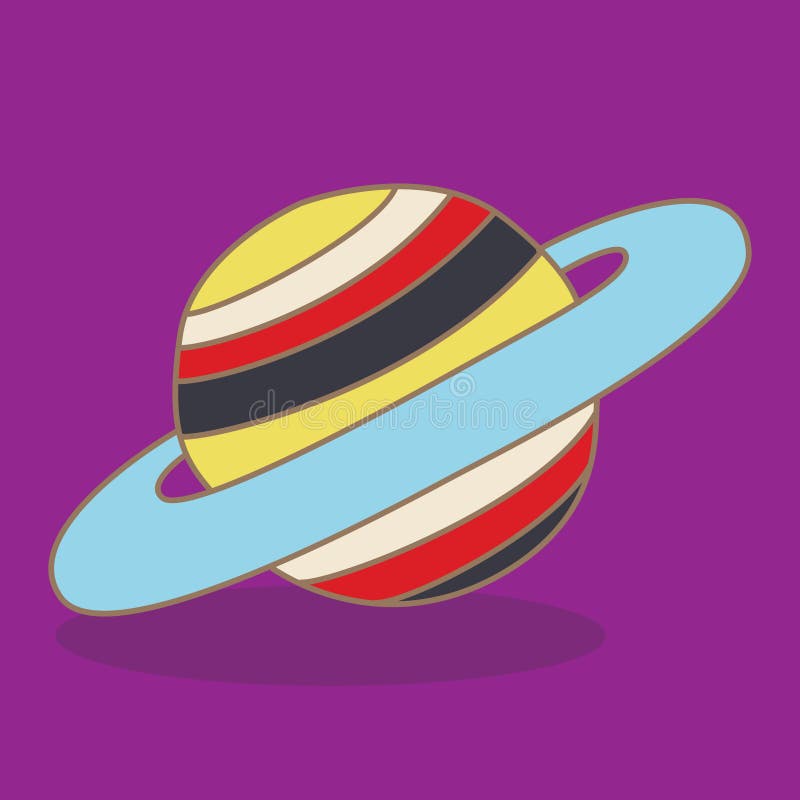 Space planet ring 05 stock vector. Illustration of cartoon - 197988720