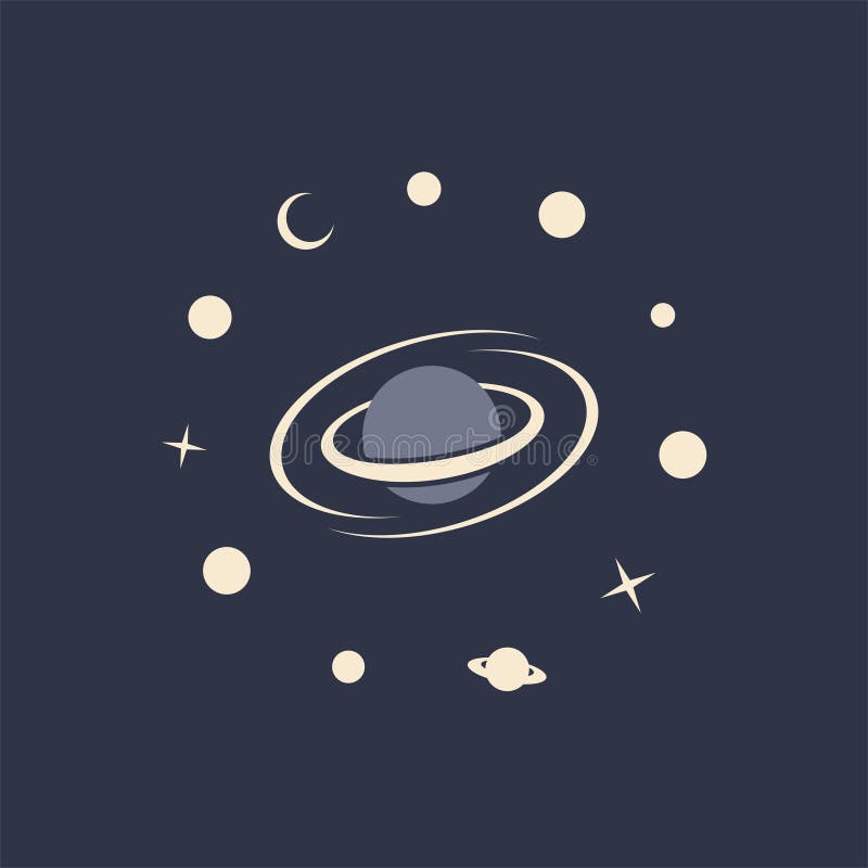 Space planet symbol stock vector. Illustration of comet - 265880433