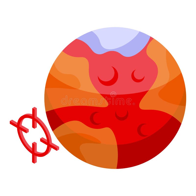Space Planet Target Icon Isometric Vector. Game Map Stock Vector ...