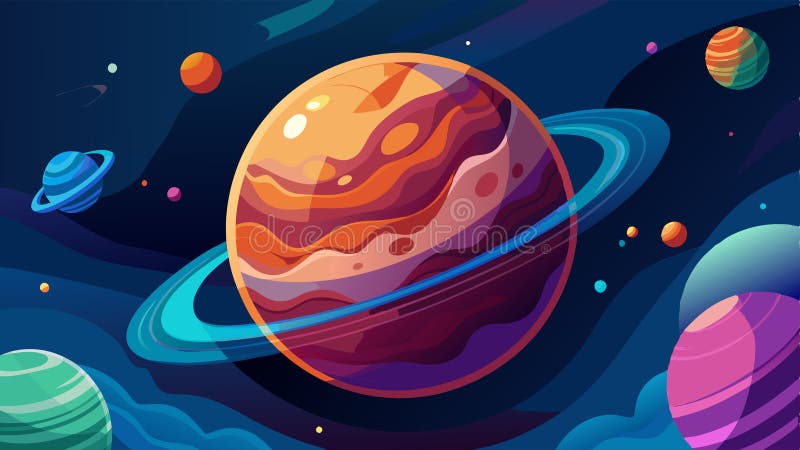 Space Planet View stock vector. Illustration of sphere - 342721952