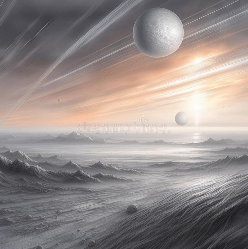 Space and Planets from Another Solar System. Abstract Background ...