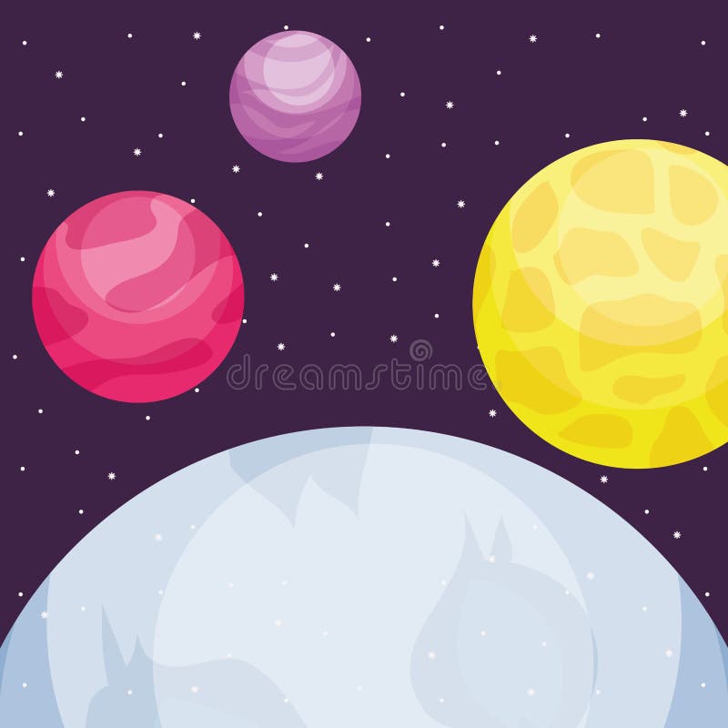 Space planets design stock vector. Illustration of sign - 137347482