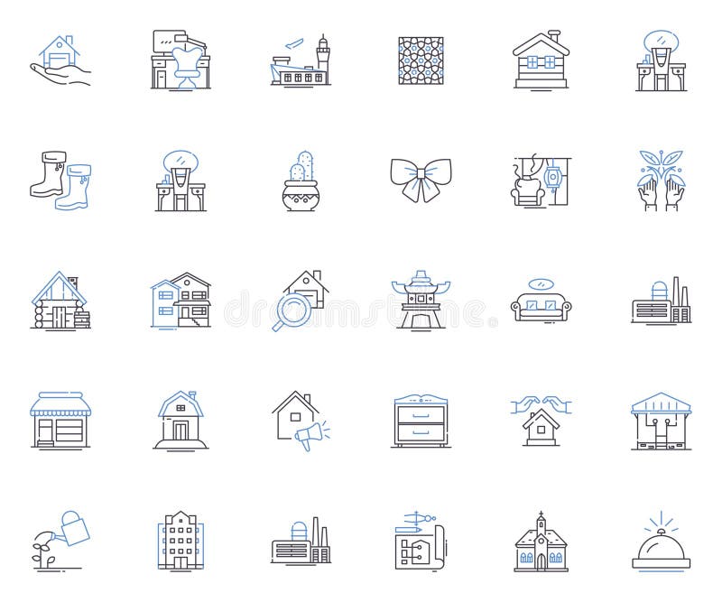 Space Planning Company Line Icons Collection. Layout, Design, Organize ...
