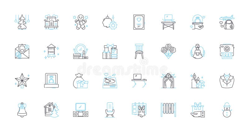 Space Planning Firm Linear Icons Set. Design, Architecture, Layout ...